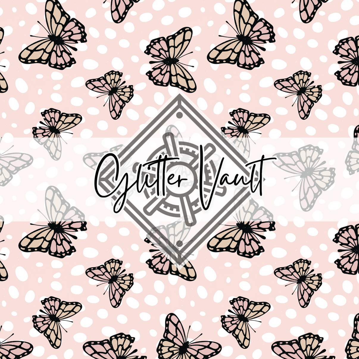 #4112 - Spotty Butterfly Vinyl Print - Large – Glitter Vault